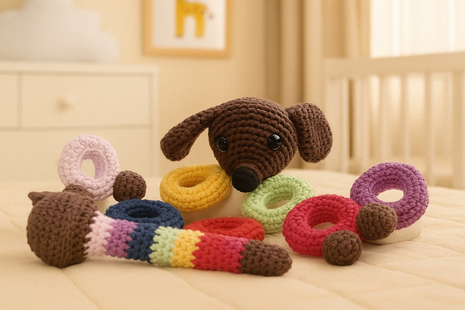 Rainbow Stackable Dog Toys for Fun & Safe Play – Happy Matty