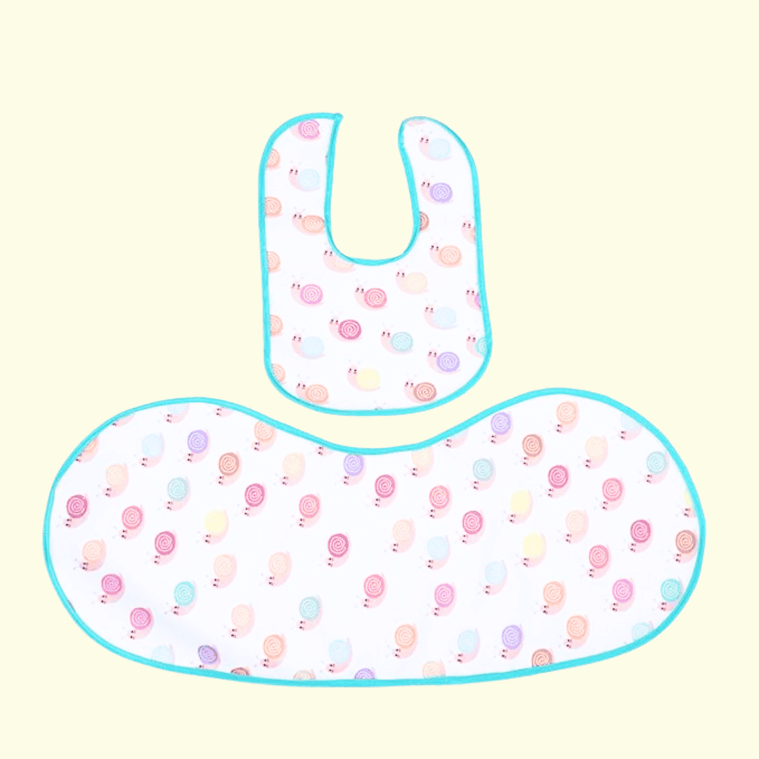 Buy Snail Print Burp & Bib Sheet | Happy Matty Store
